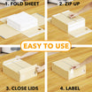 SpaceAid 8 Pack Bed Sheet Organizer and Storage Folder Sheet Organizer