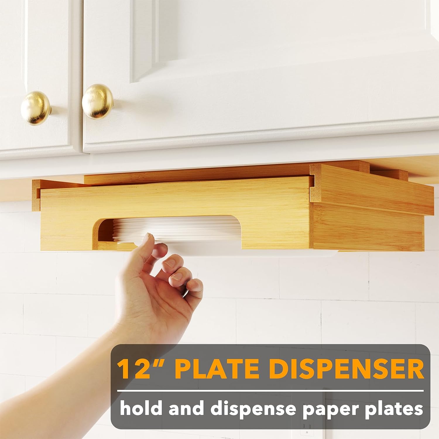 SpaceAid 12-inch Under Cabinet Paper Plate Holder
