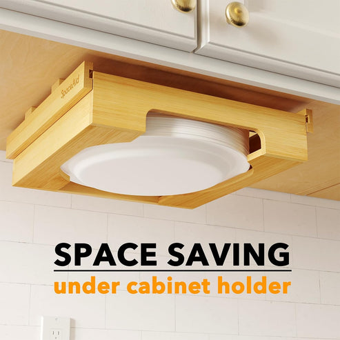 SpaceAid 12-inch Under Cabinet Paper Plate Holder