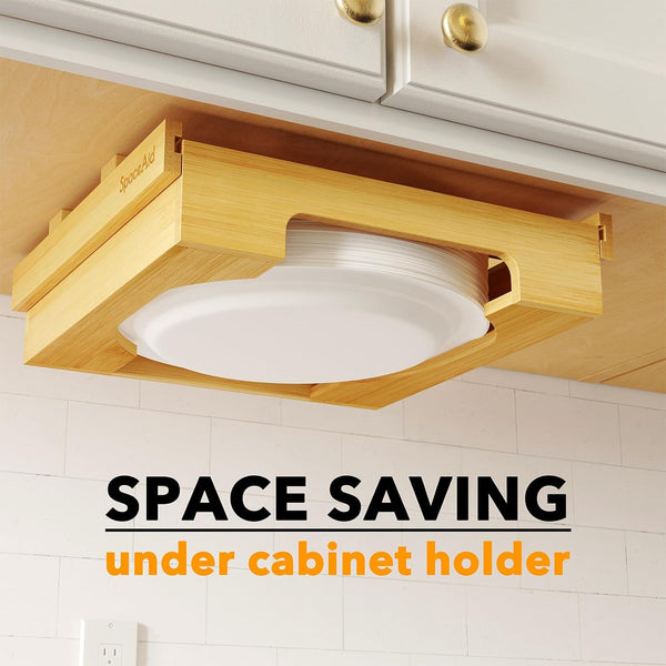 SpaceAid 12-inch Under Cabinet Paper Plate Holder